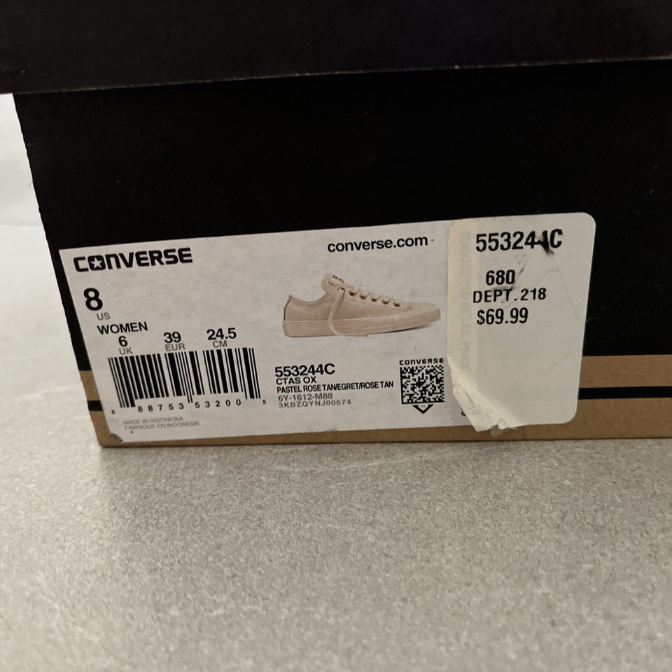 Converse Chuck Taylor Pastel Leather Ox Sneakers Shoes Women's 553244C ...