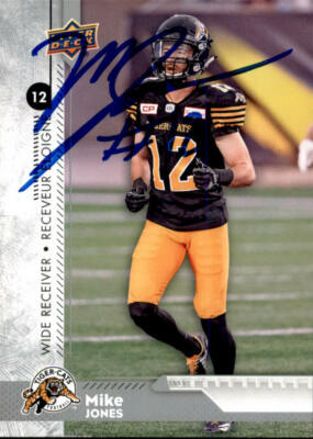 Mike Jones Signed 2018 Upper Deck CFL Football card Hamilton Tiger-Cats ...