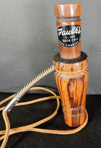 Vintage Faulk's Wooden C-100 Duck Call with Lanyard | eBay