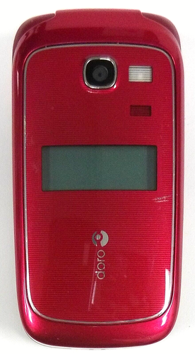 Doro PhoneEasy 618 - Red and White ( Consumer Cellular ) Cellular Flip ...