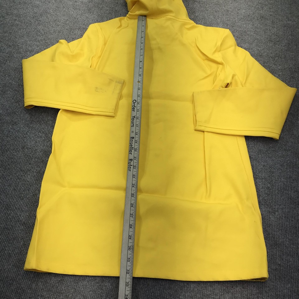 Stutterheim Swedish Jacket Mens Small Yellow Hooded Waterproof Raincoat ...