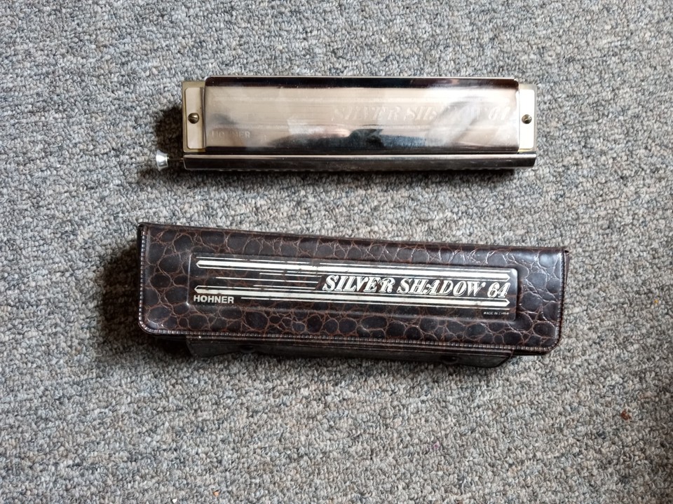Hohner Harmonica Silver Shadow 64 16 hole chromatic harmonica over 30 ...