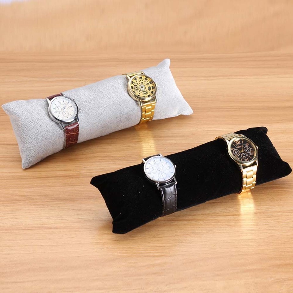 Velvet/Linen Bracelet Watch Display Pillows Wristwatch Holder Cushion ...