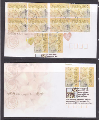 FDC: 1998 CHAMPAGNE ROSES BOOKLET ON 2 COVERS SCARCE IN THIS FORMAT ...