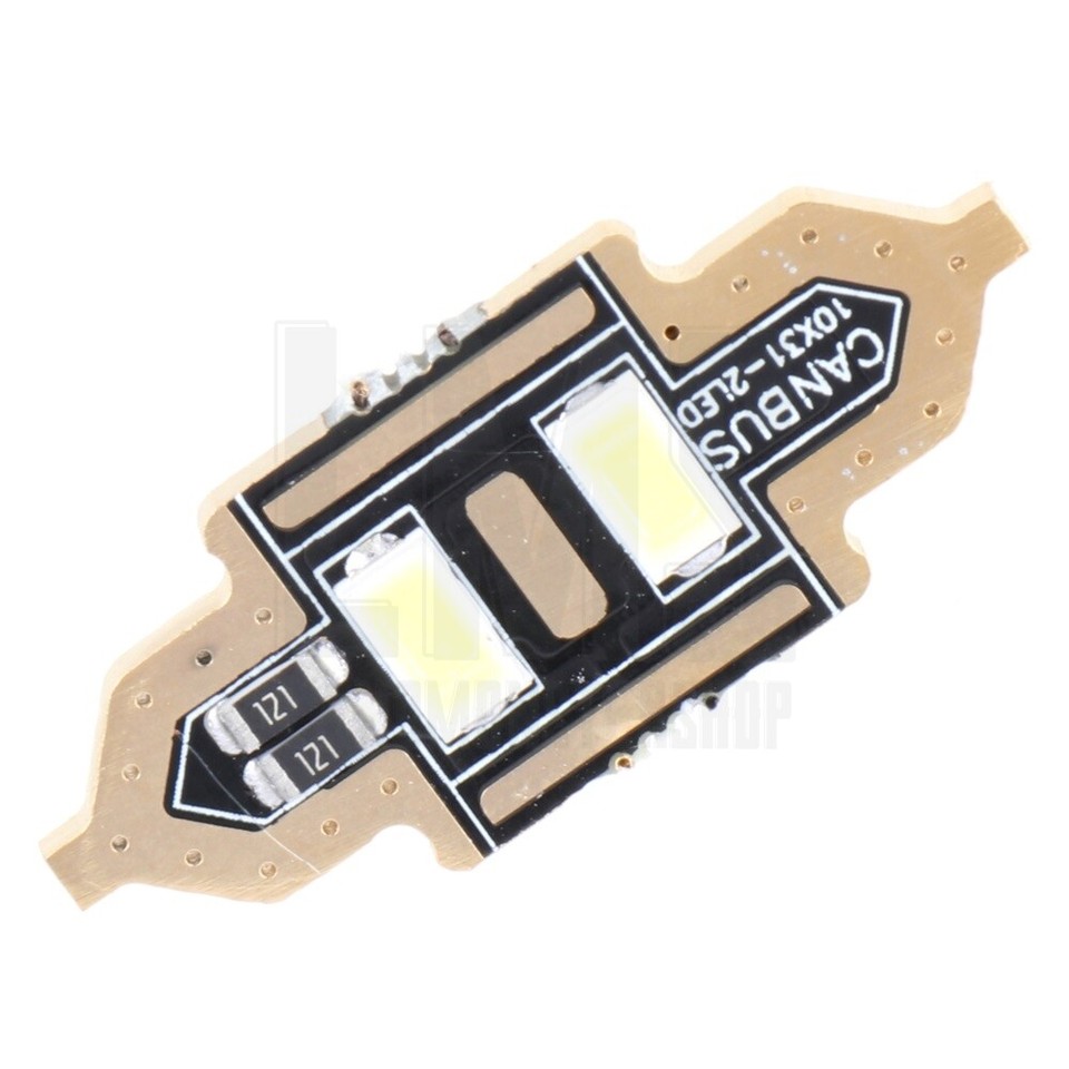 4X White 31mm 2-SMD-5730 Car Working Bulbs Interior Festoon LED Lights ...