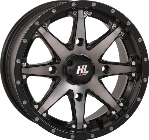 HL10 Wheel Matte Black Smoke 14x7 4/156 5+2 30mm Textron Wildcat XX 4x4 ...