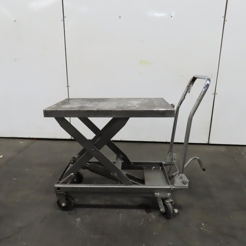 Haul Master 32" x 20" Foot Powered Hydraulic Lift Cart Table 1000LB 12 ...