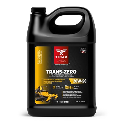 TRIAX Trans Zero 20W-50 Full Synthetic Hydro-Static Trans Oil (1 Gallon ...