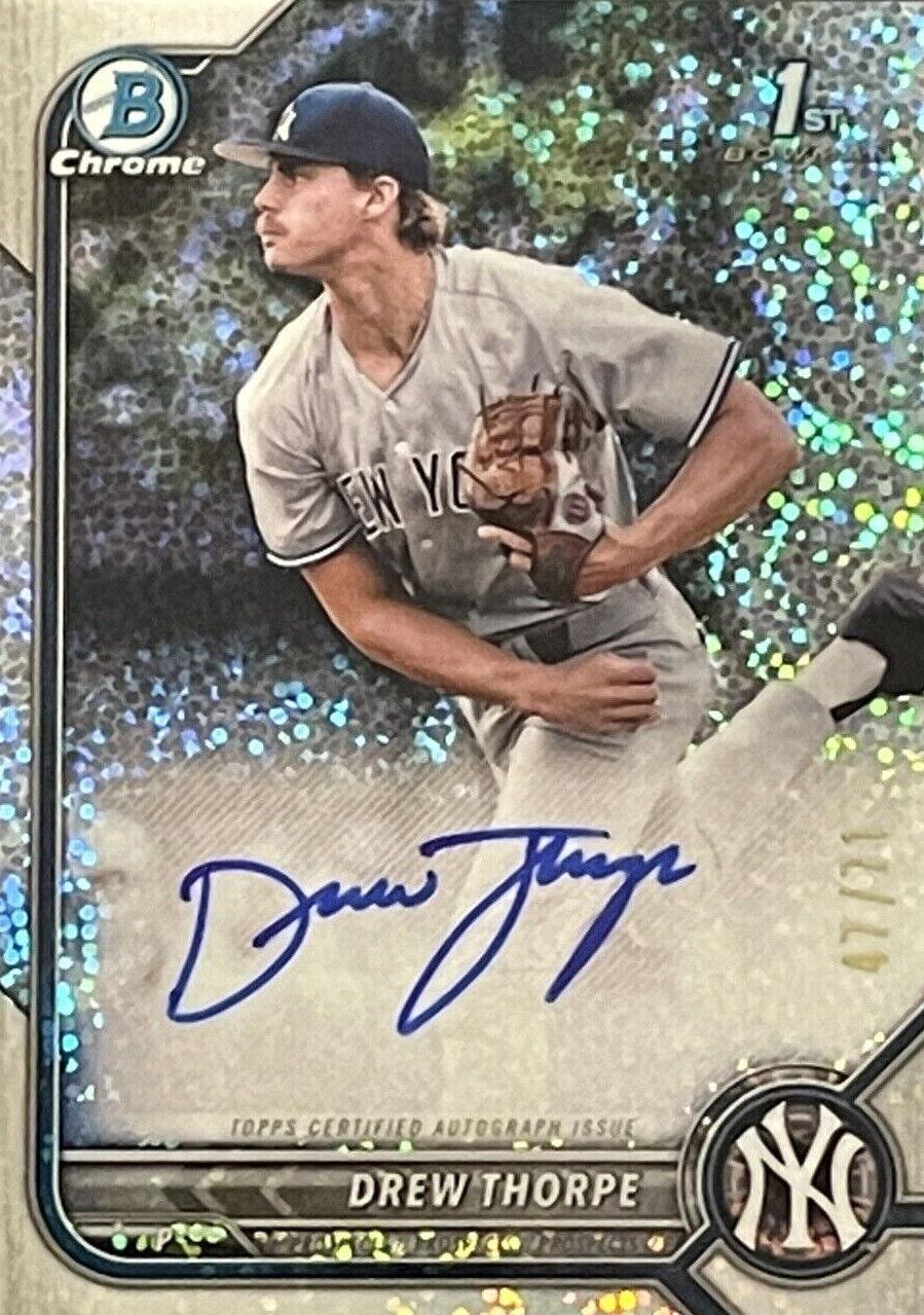 2022 Bowman Draft - Chrome Draft Pick Autographs Drew Thorpe #CDA-DT ...