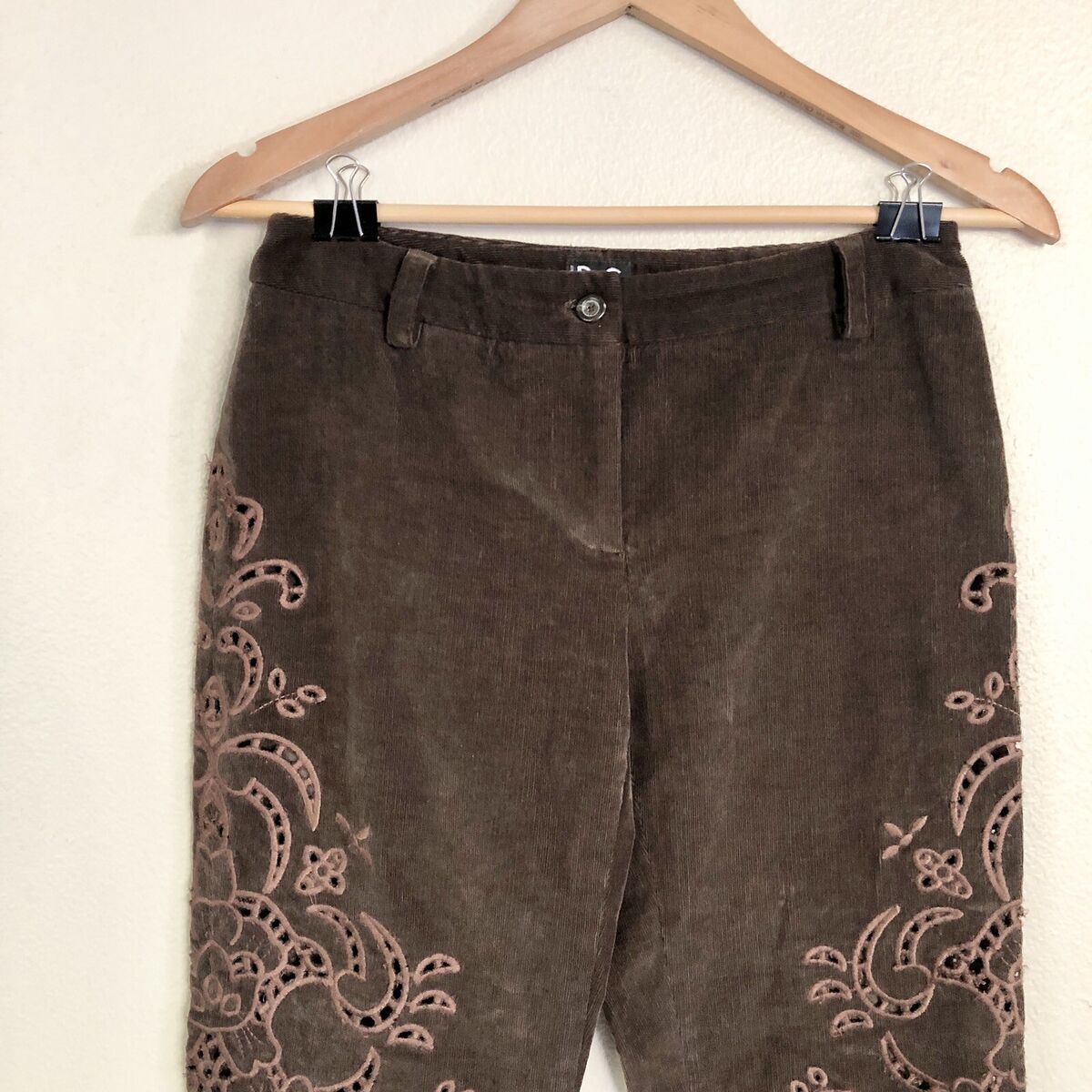 Vtg DOLCE & GABBANA D&G F/W 2002 Embroidered Brown Corduroy Vtg DOLCE & GABBANA D&G F/W 2002 Embroidered Brown Corduroy