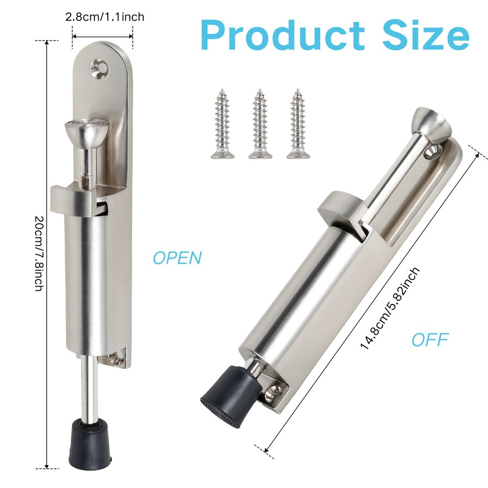 Spring Door Stopper Foot Kickdown Door Stop Telescope Door Stopper Foot ...