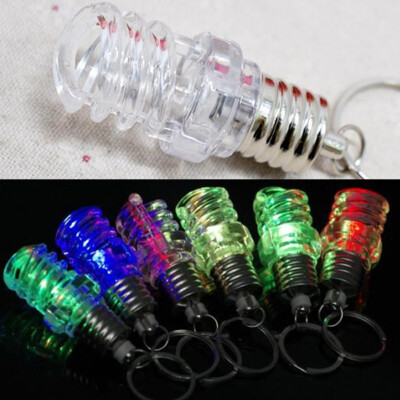 Bulb Keyring Light Portable LED Luci Coloured Flashing Bu | eBay