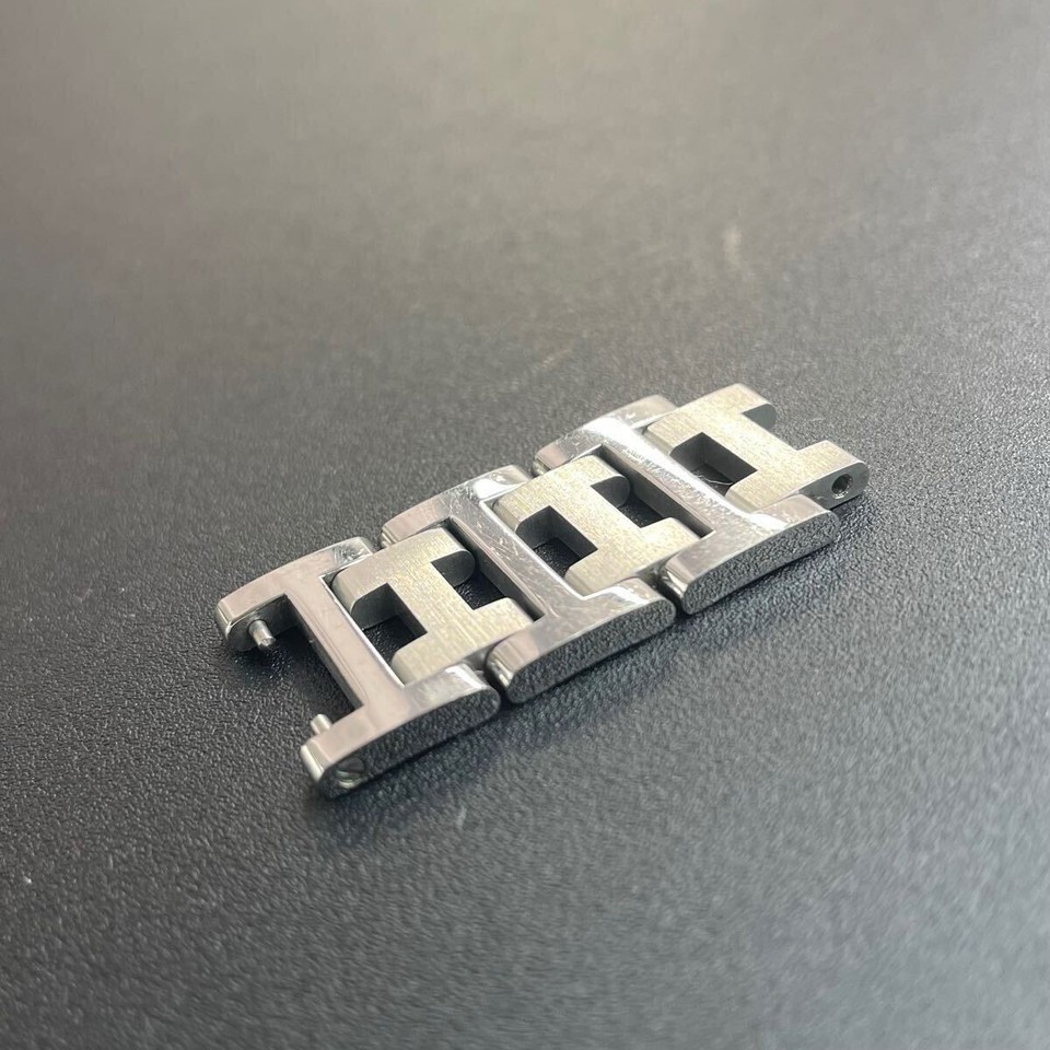 HERMES Genuine 3 Connected Links CL Clipper Men's Watch Parts Silver SS ...