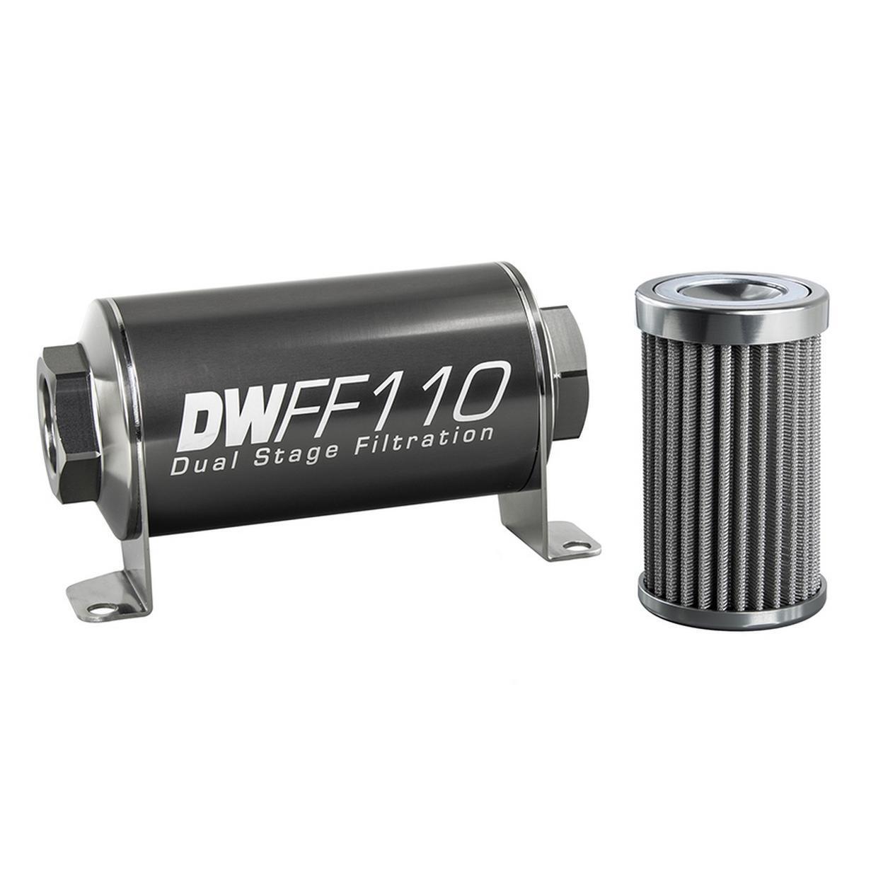 DeatschWerks 8-03-110-100K 10AN Female, 40 micron, 110mm In-line fuel ...