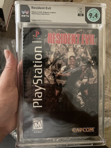 Resident Evil PS1 Sony PlayStation Long Box CIB 9.4! WATA! (USA early ...