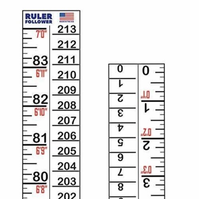 Height Indicator Adhesive Ruler Americanmade 7 Foot Ruler On A Sticker ...