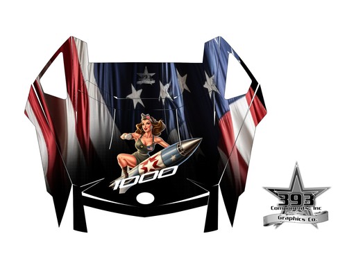 Polaris RZR Turbo S UTV Hood Wrap Graphics Decal 2019-2022 Pinup ...