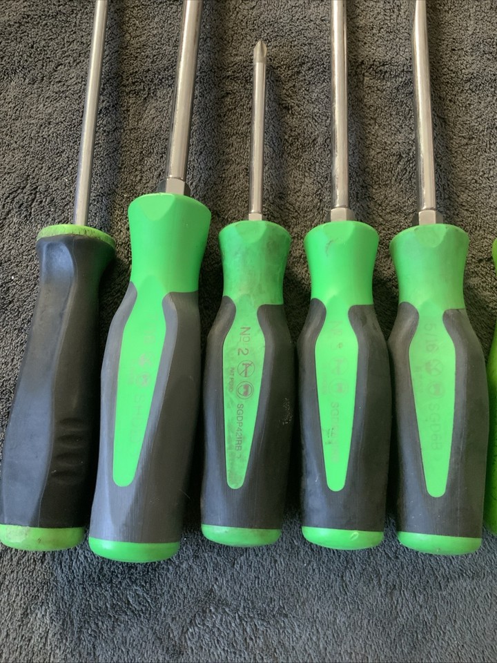 snap On 8pc Screwdrivers, Green, Mixed Screwdrivers…..see Pics… | eBay UK