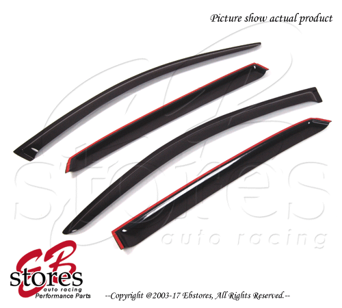 Smoke Tinted Out-Channel Vent Visor Deflector 4pcs For 95-00 Toyota ...