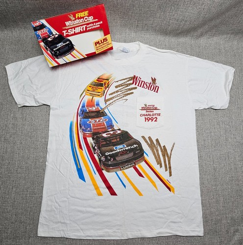 VINTAGE Winston Cup Shirt Mens XL NASCAR 1992 Dale Earnhardt Dead Stock ...