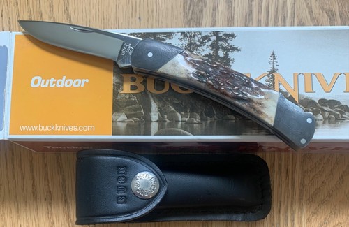 RARE BUCK 501 SQUIRE STAG DAMASCUS KNIFE NEVER USED IN BOX D12 | eBay