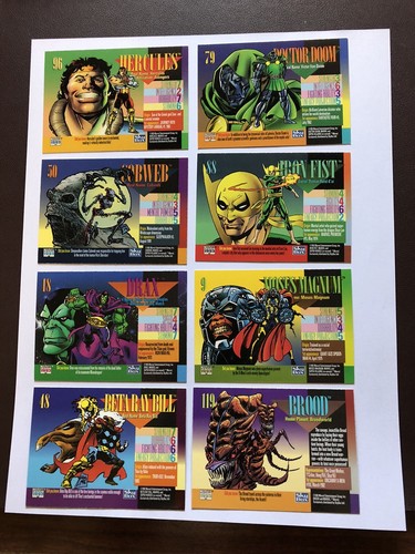 1993 Marvel Skybox Super Heroes & Super Villains plus Brood (Alien ...