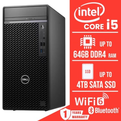 Dell Mini Tower Computer Desktop i5-10500 up to 64GB RAM 4TB SSD ...
