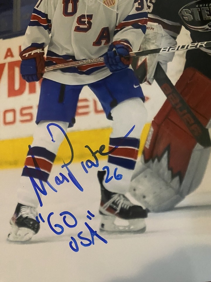 Max PLANTE Signed 8x10 Photo! Top Prospects! USNDTP ! “Go USA!” W/COA ...
