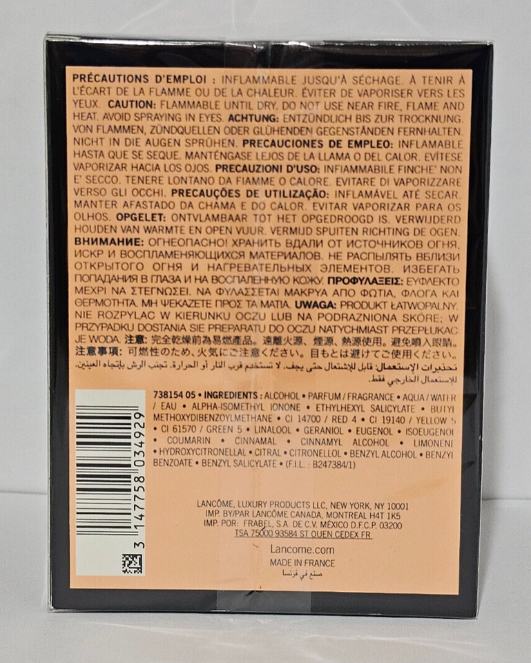 Lancome Tresor 3.4oz / 100ml Women's L'eau De Parfum Spray Brand New ...