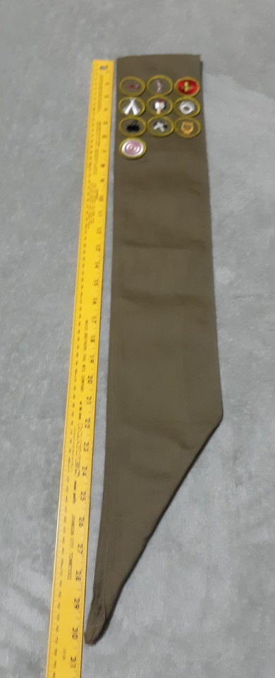 Vintage Boy Scouts Sash with Merit Badges-Green | eBay