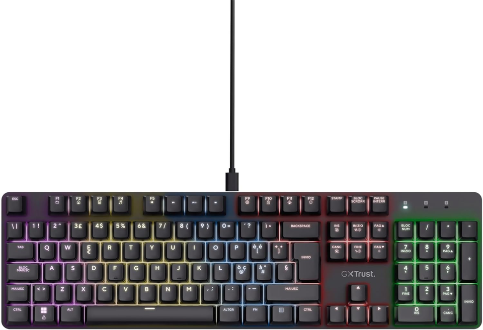 Gxtrust 871 Zora Tastiera Meccanica 100% Layout Italiano QWERTY ...
