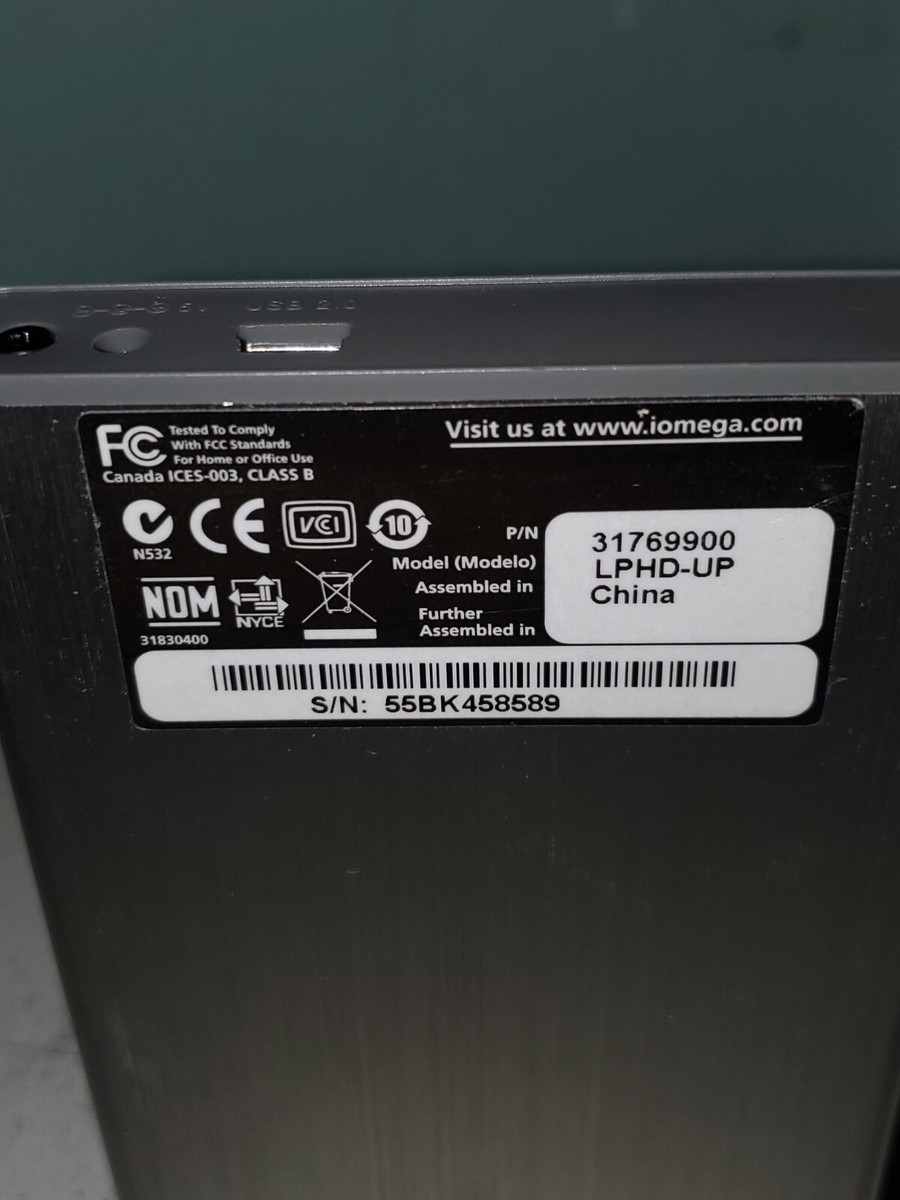 Iomega External Hard Drive Usb