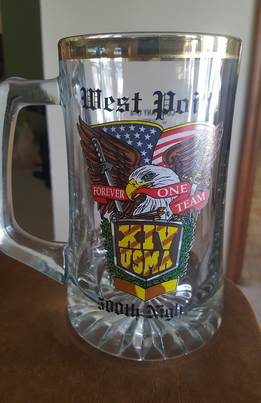 West Point 500th Night USMA XIV Company D-4 Go Dukes!!! Glass stein mug ...