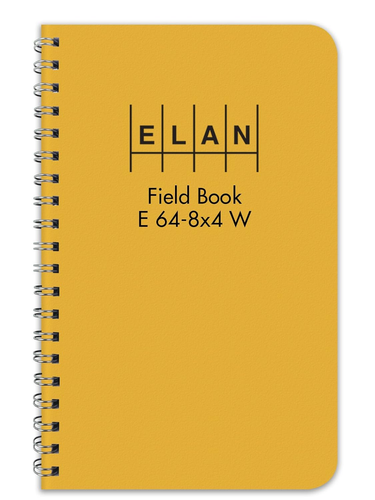 E64-8X4W Wire-O Field Surveying Book 4 ⅞ X 7 ¼ Yellow Stiff Cover (Pack ...