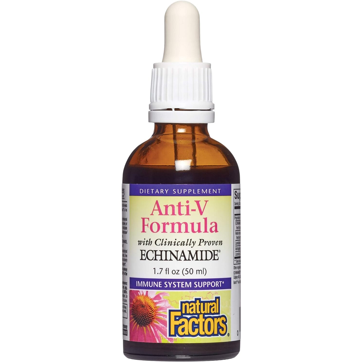 Natural Factors Anti-V Formula with Clinically Proven Echinamide,1.7 Fl ...