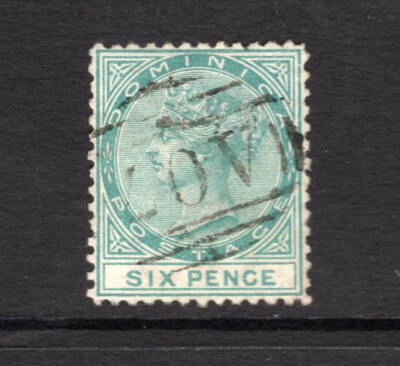 M8261 Dominica 1874 SG2 - 6d green. | eBay