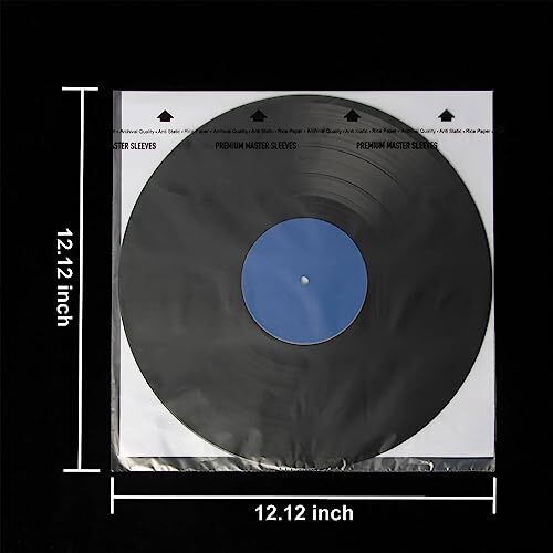 100-Pack 3-Ply Vinyl-Record Inner Sleeves - 12 Inch Anti Static Rice ...