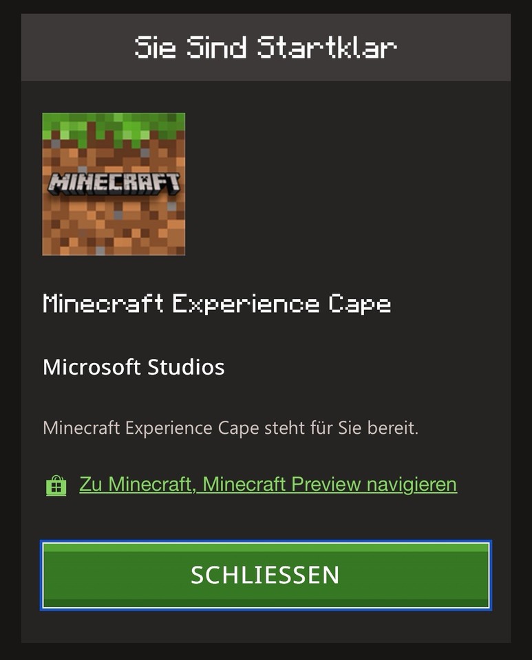 Minecraft "Experience Cape" - Official Key / Code für Java & Bedrock ...