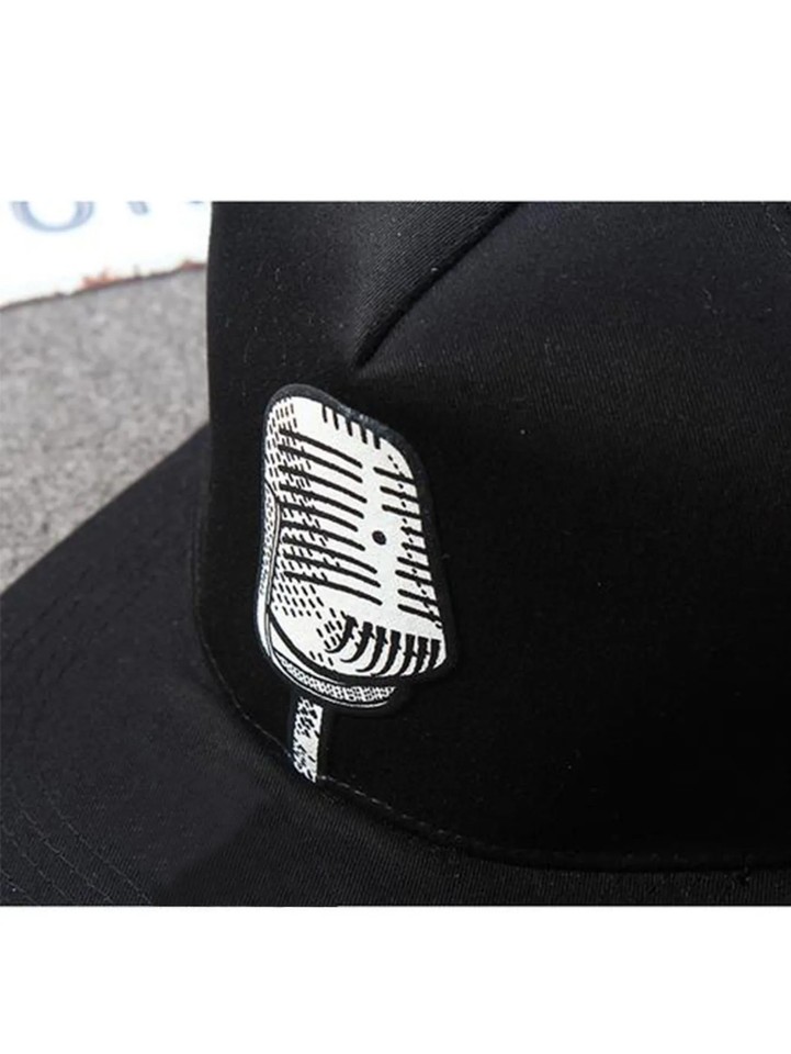 Spinning Record DJ Baseball Cap Headphones and Mike Snapback Love Music ...