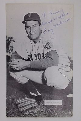 CRAIG ANDERSON New York Mets Cardinals Autographed Signed 3x5 Postcard ...
