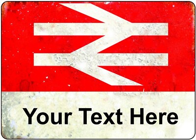 Personalised Custom Name UK Railway Metal Wall Plaque Train British ...