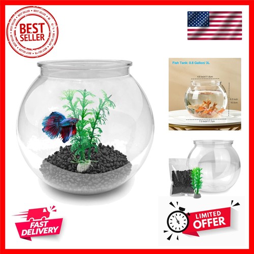 Mini Plastic Aquarium Fish Bowls 0.8Gallon / 3L | eBay