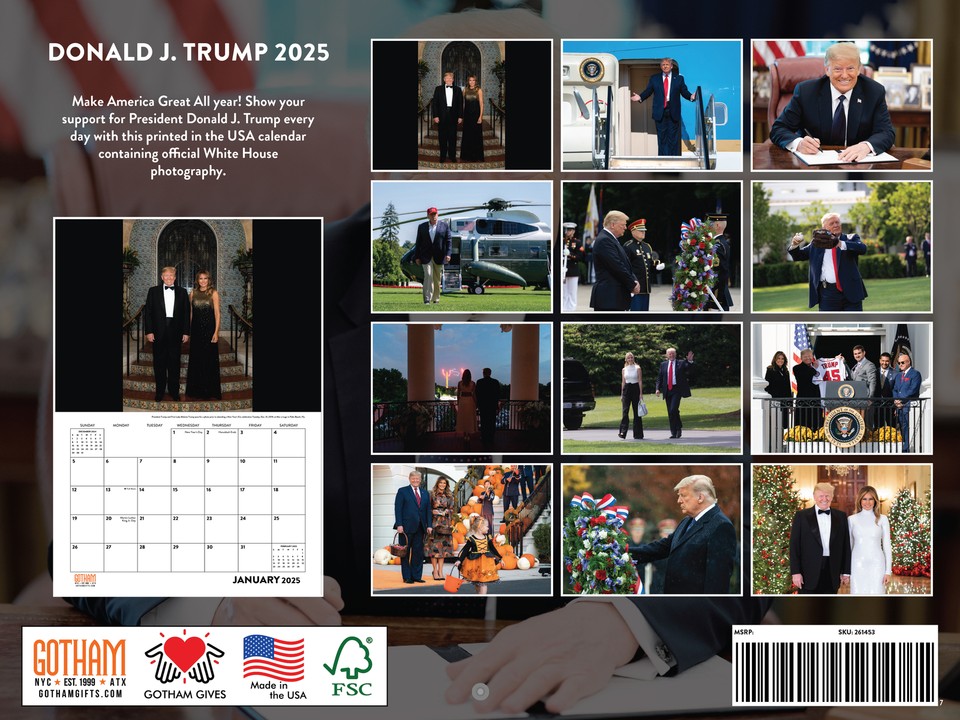 Trump Calendar 2025 Donald Trump Gifts Monthly Wall Calender 12 Month ...