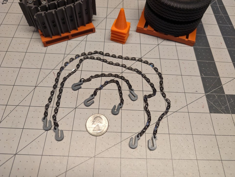 Mini Ratchet Chains and Binder Sets of 2 for 1/14th scale for RC ...
