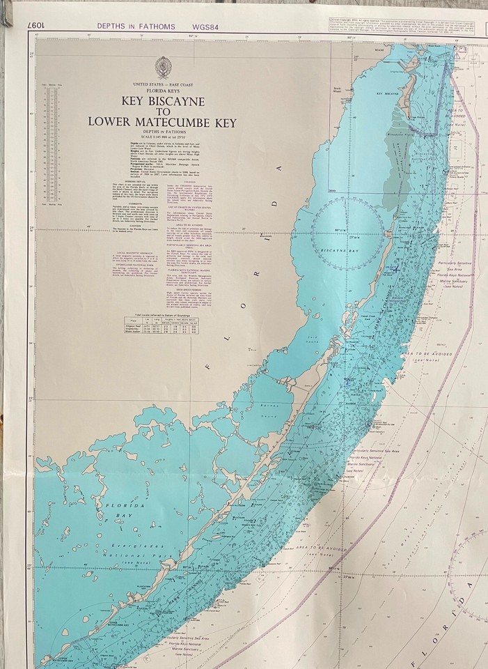Admiralty 1097 US East Coast Florida Keys Key Biscayne Lower Matecumbe ...