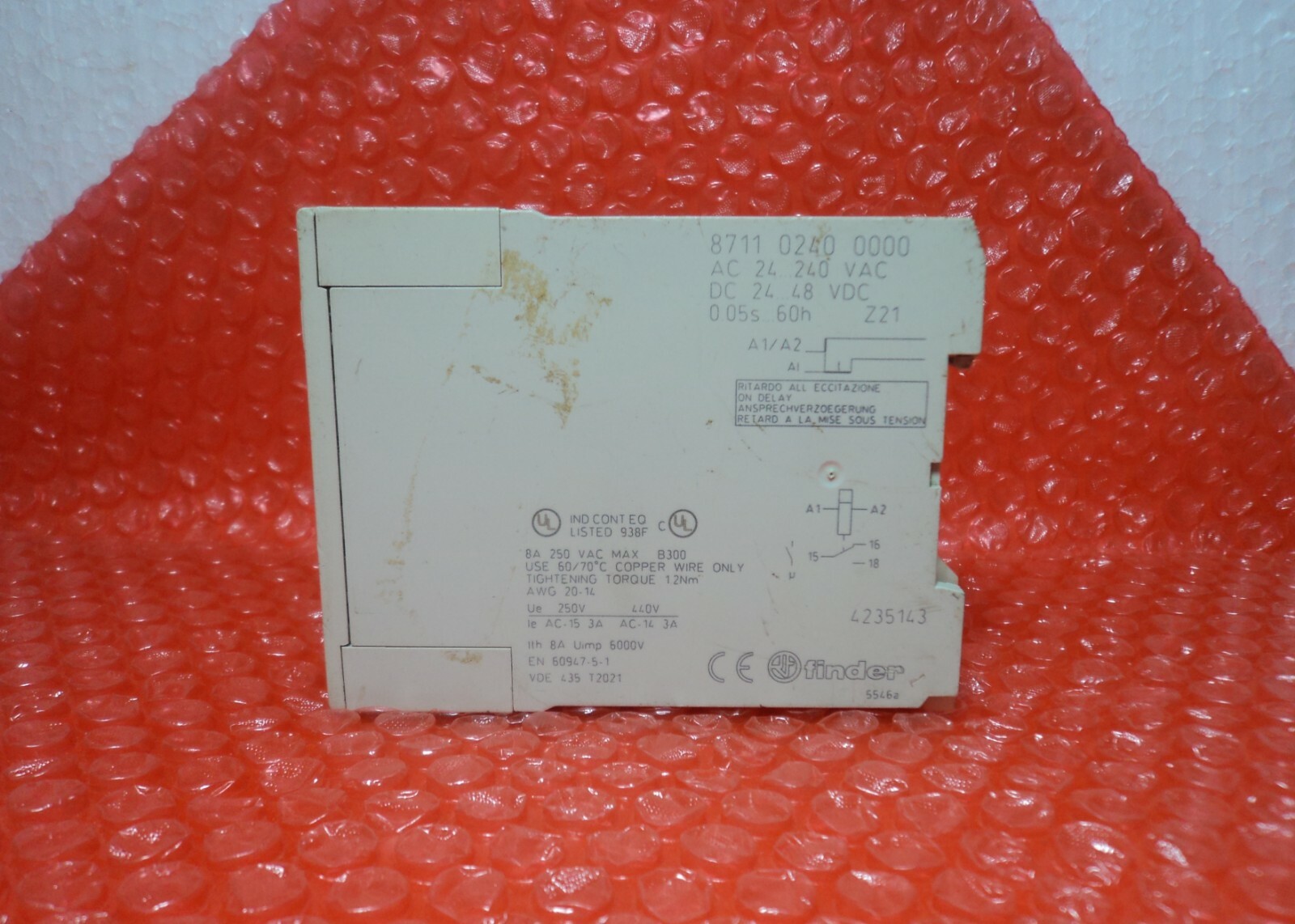 Finder 8711 0240 0000 Long Timing Relay 87.11 24-240VAC 24-48VDC | eBay