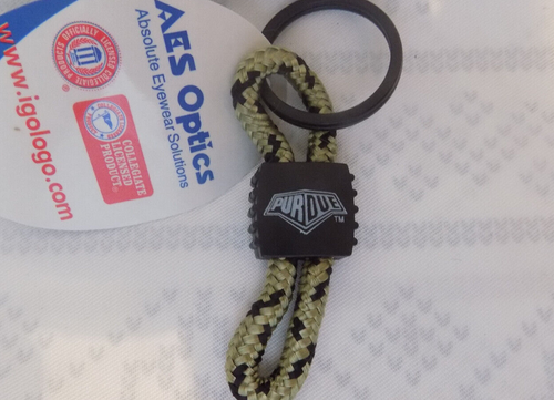Purdue Boilermakers Team Color and Logo Rope Style Key Chain Adjustable ...