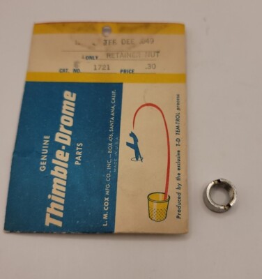 Cox Retainer Nut Tee Dee .049 .051 Genuine Cox Thimble Drome Engine ...