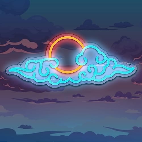 Anime Neon Sign,Led Cloud Neon Signs for Wall Decor,Gaming Neon Sign ...
