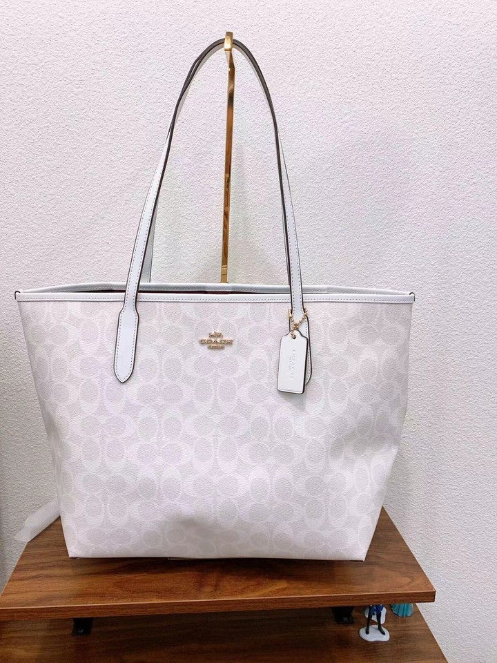 NWT COACH 🔥City Tote In Signature Canvas $350 #5696/CV976 | eBay